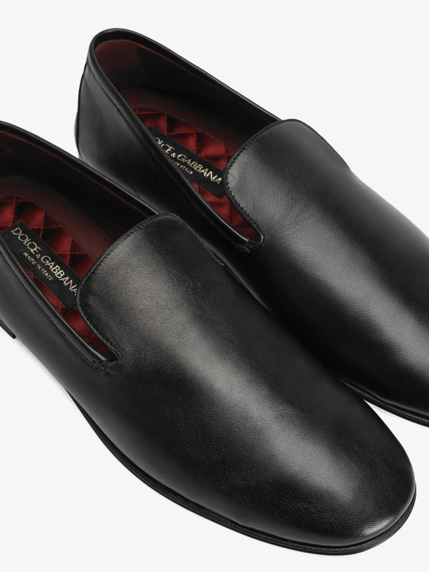 Лоферы DOLCE & GABBANA Slip-on leather loafers, размер 40 EU — фото 1