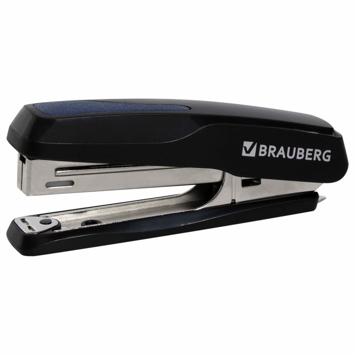 Степлер Brauberg Extra, №10, до 20 листов, с антистеплером, черно-синий (229078), 4шт.