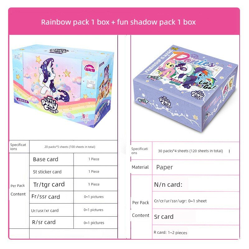 My Little Pony Fun Shadow & Rainbow Series Blind Box Combo - 1 коробка каждого вида, 50 пакетов итого, 250