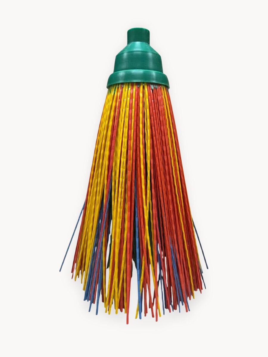 Метла уличная усиленная без черенка жесткая крепкая 2 внутренних кольца с плотным ворсом