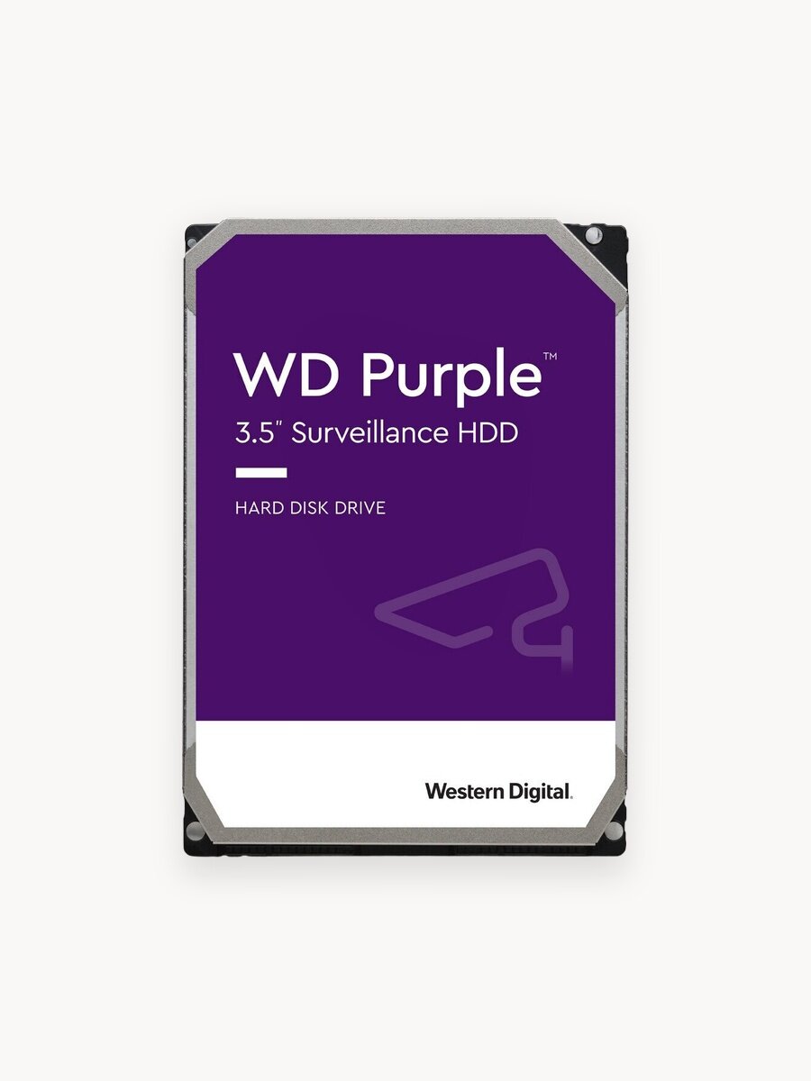 12 ТБ Жесткий диск WD Purple WD122PURZ, HDD, SATA III, 3.5"