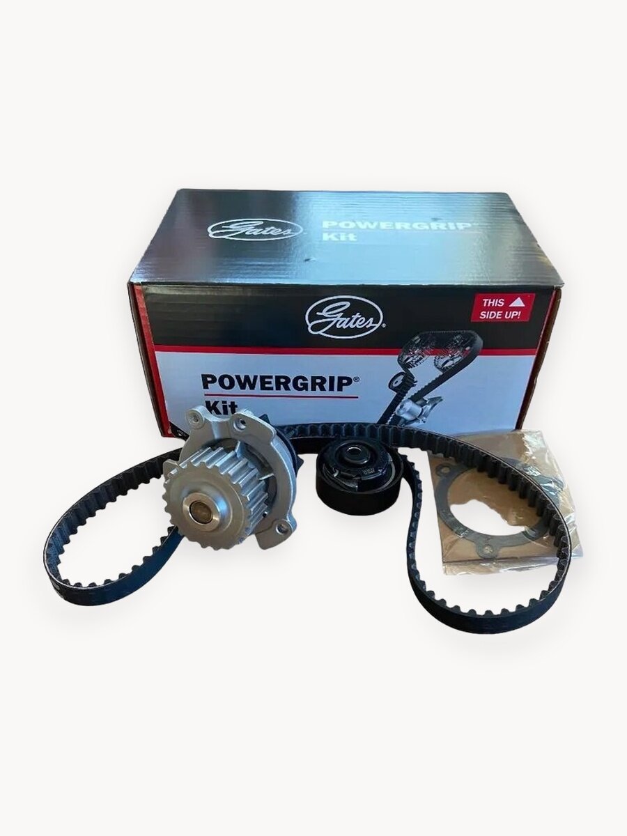 Комплект ГРМ "Gates" с помпой KP15670XS для ВАЗ, LADA (8кл./8V)(ремень + помпа + 1 ролик) Kalina, Granta, Datsun, Largus