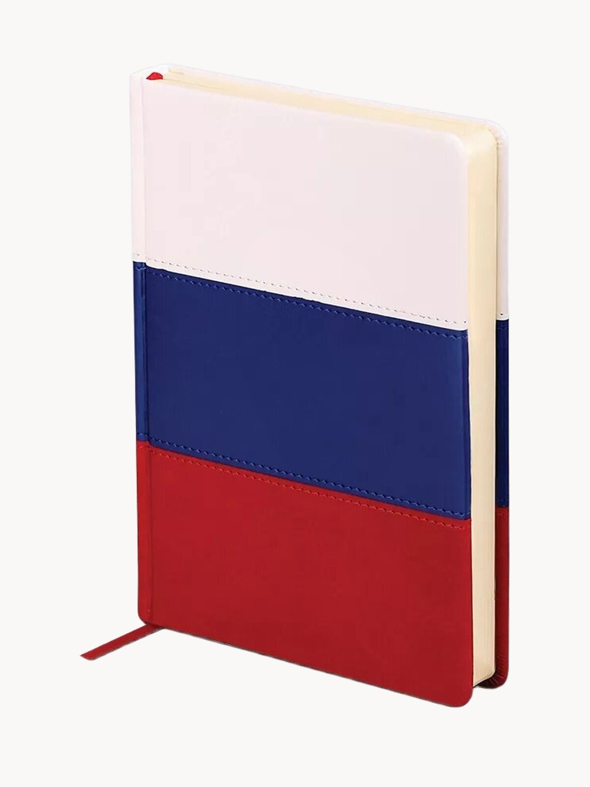 Ежедневник недатированный, А5, 160л, твердый переплет, кожзам, BG "Флаг", триколор