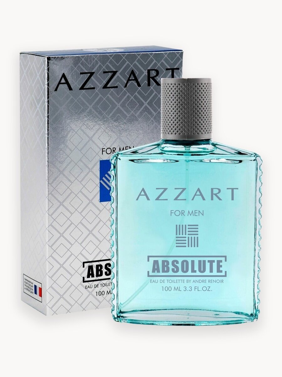 Туалетная вода мужская Absolute Azzart 100 мл, цитрусово-фужерный, лимон бергамот кедр сандал, парфюм мужской