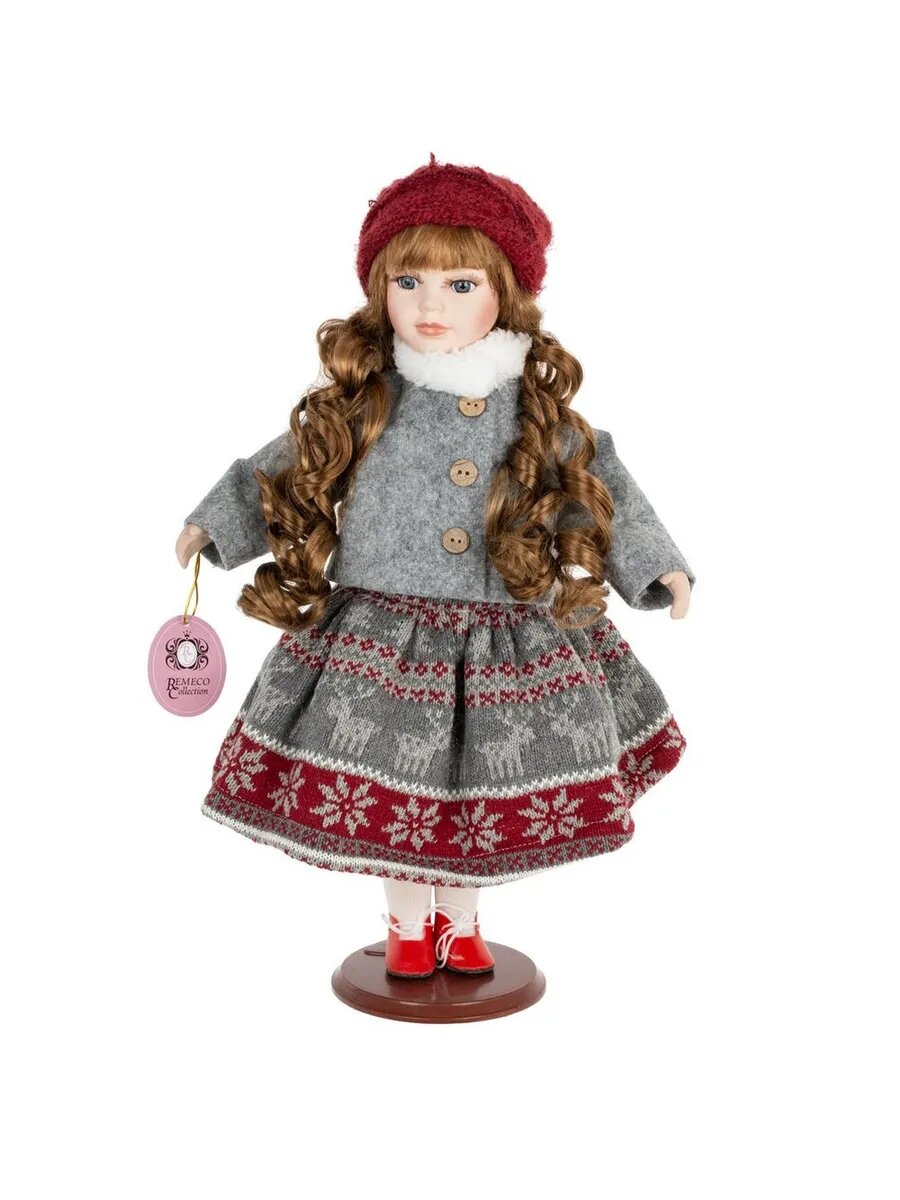 Кукла фарфоровая 40 см, текстильная фигурка