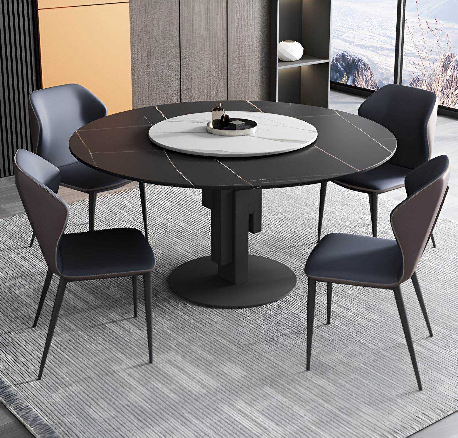 LaBrea LaVirtu: Tondo Rotondo Компактный круглый стол-трансформер с вращающейся столешницей