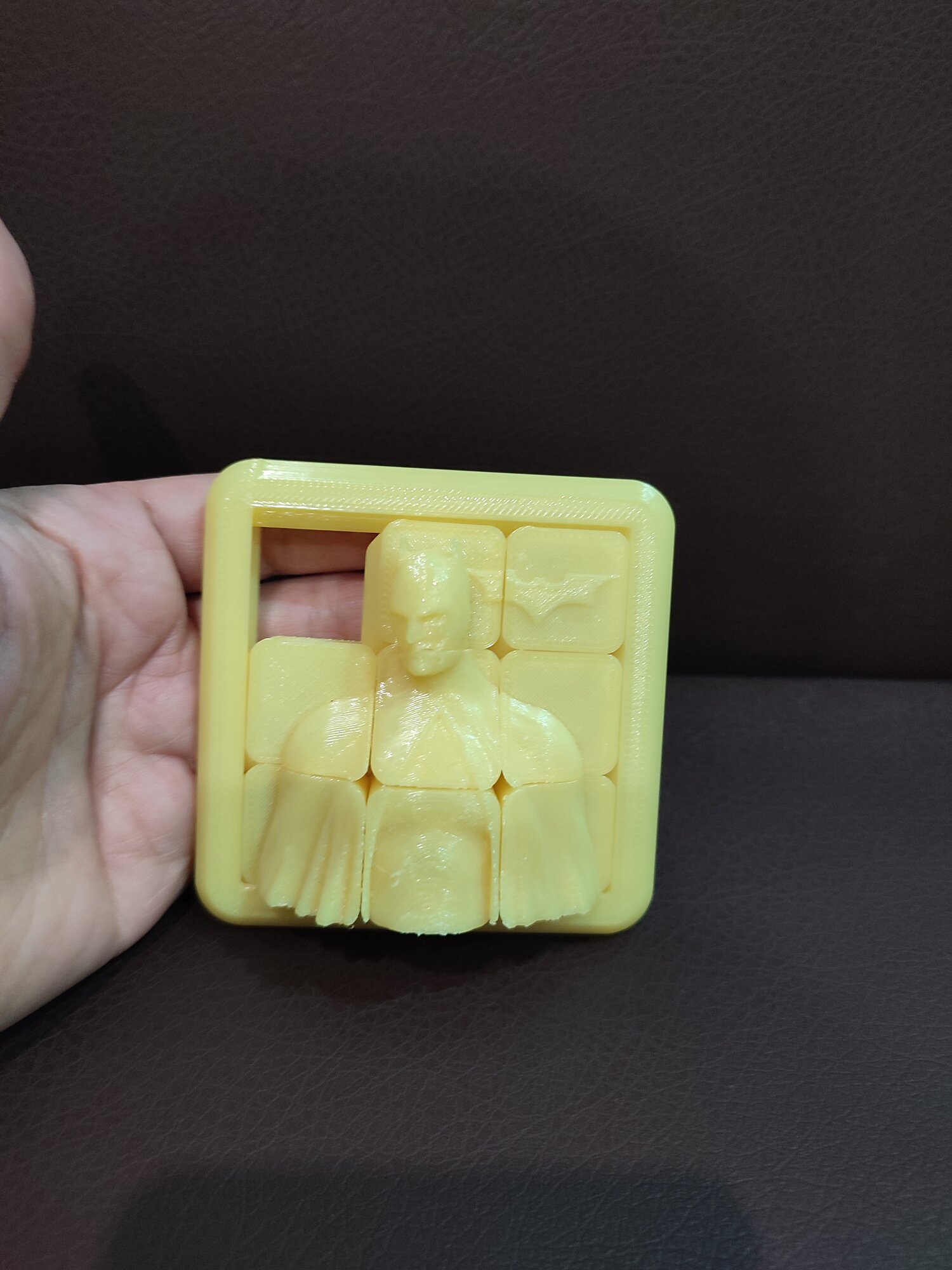 Игрушка головоломка "пятнашки спанчбоб и фак", 3D-печать, пластик