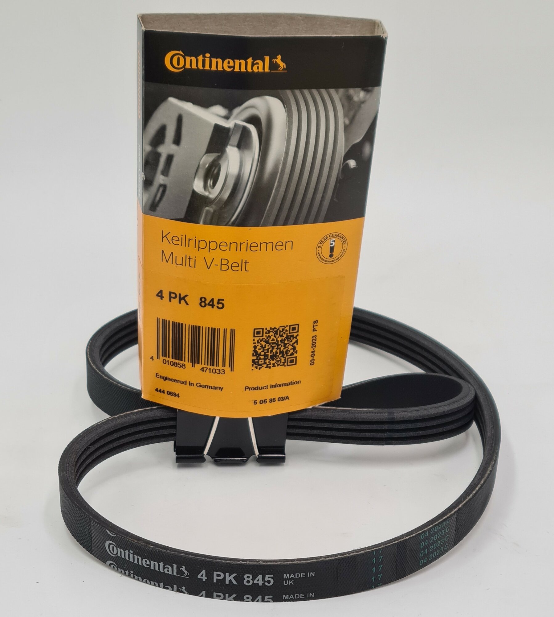 Приводной ремень Continental (Contitech) 4PK845 для BMW, DAIHATSU, HONDA, NISSAN, SUBARU, TOYOTA, HYUNDAI, INFINITI