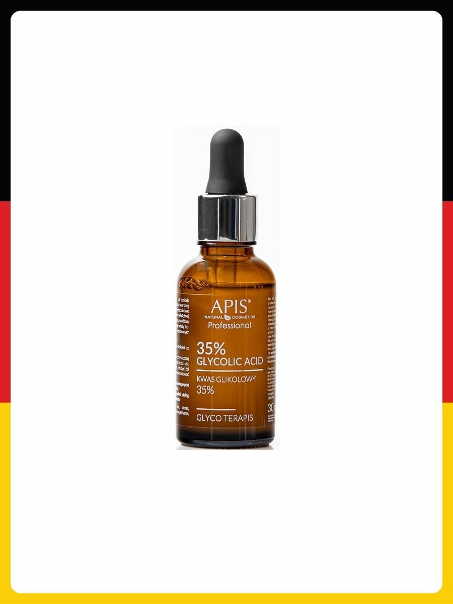 Пилинг Apis Natural Cosmetics TerApis 35% Glycolic Acid Smoothing Peeling Serum for Skin Regeneration and Renewal, 30 мл