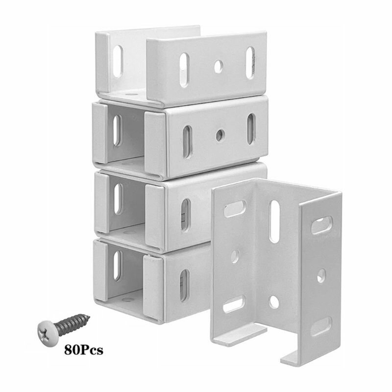 8ШТ, алюминиевый белый кронштейн для забора