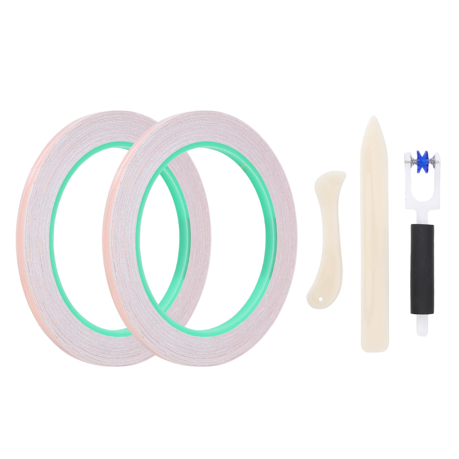 2 рулона 5 мм заподнятая медная лента фольга для витражных ремесел со скребками длиной 50 м