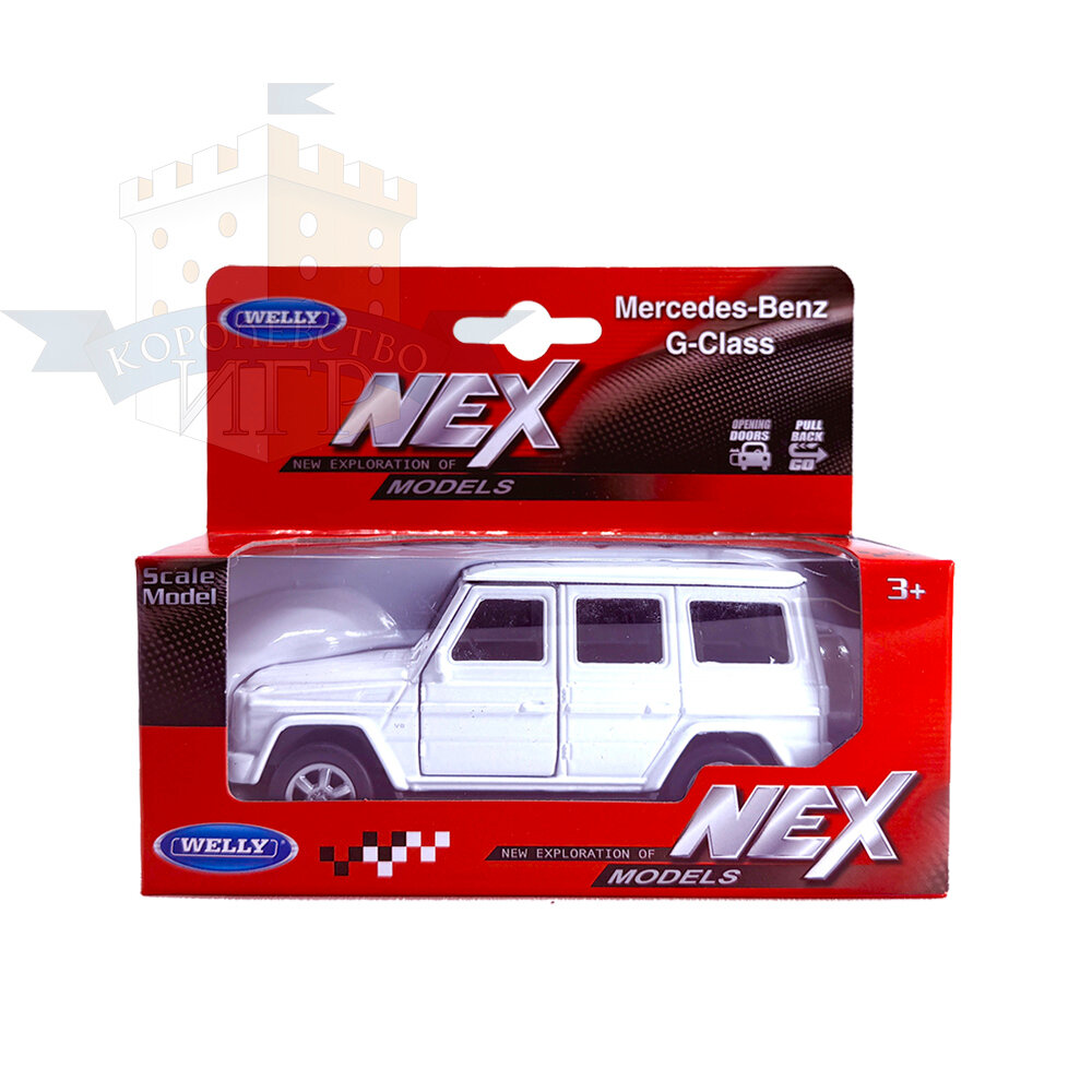 Машинка Welly Mercedeces-Benz G-Class, белый, 1:38, арт.43689W-W