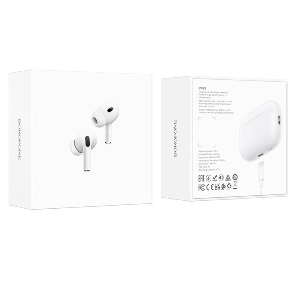 Наушники беспроводные TWS BOROFONE BW82 True, bluetooth V5.4 (Белый)