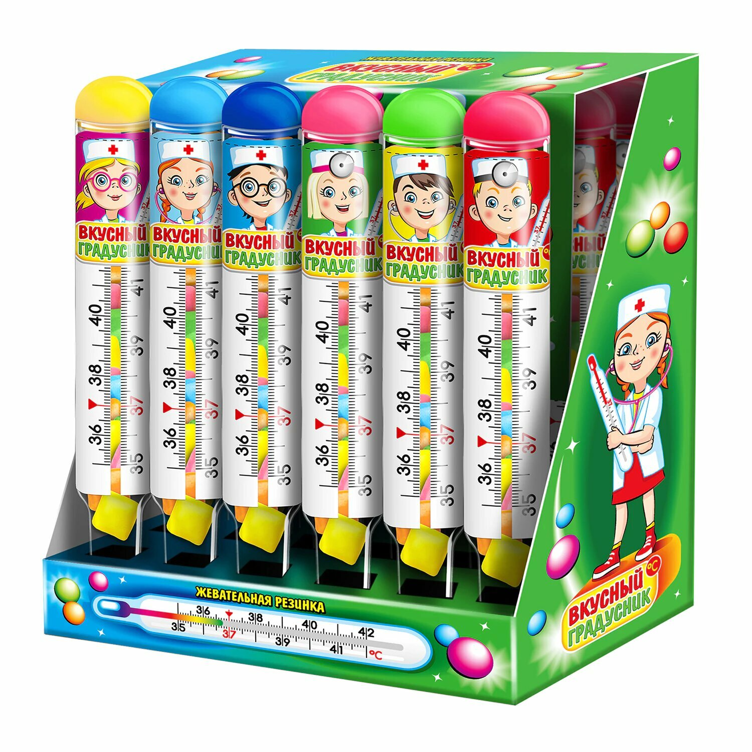 Жевательная резинка "Вкусный градусник", 7 г, канди клаб, 30шт.
