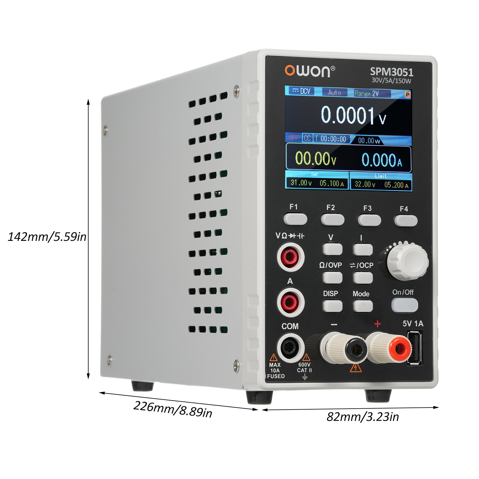 Источник питания OWON SPM3051: 150 Вт, 0 30 В, 0 5 А, ЖК дисплей.