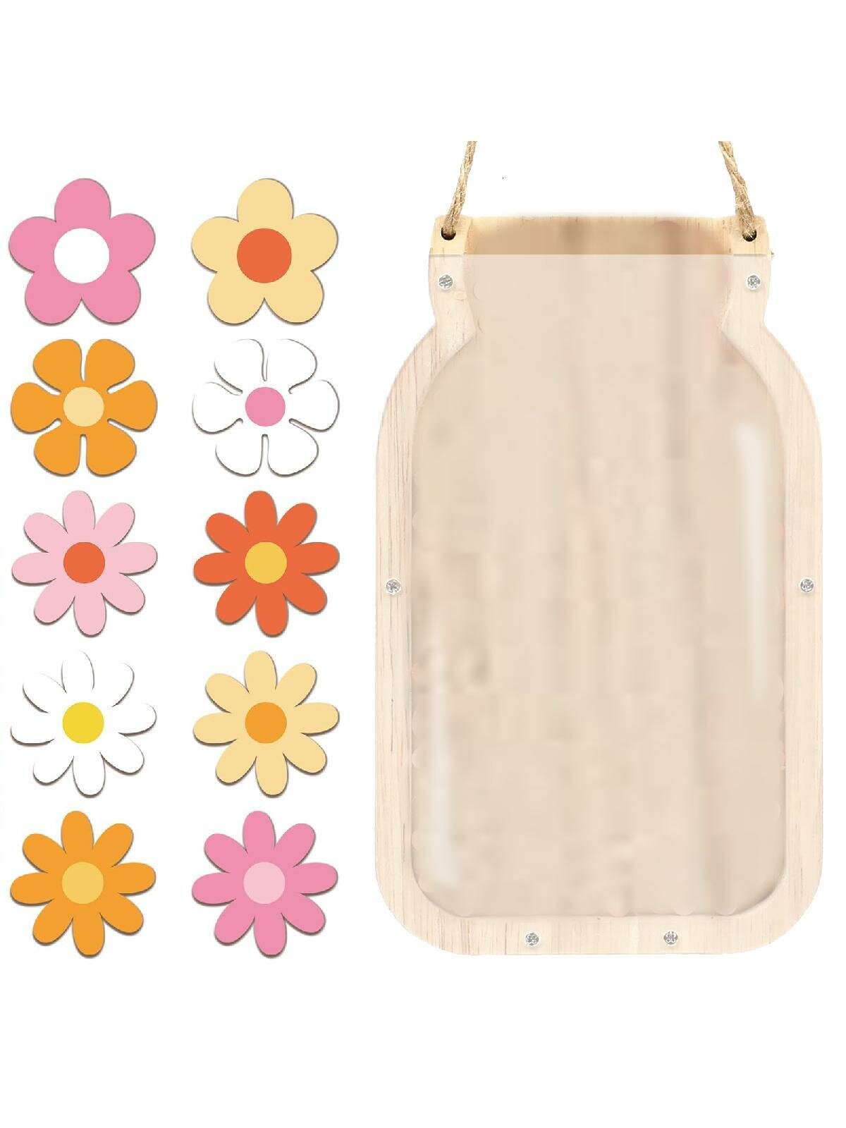 Деревянная банка с цветочными наградами для детей, инструмент мотивационного обучения для отслеживания задач