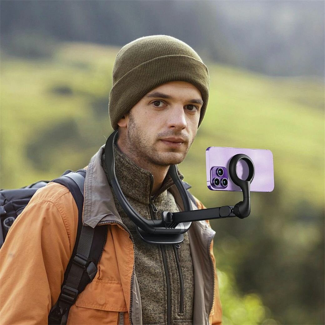 Нашейный держатель для телефона WIWU Magnetic Neck Mount for Phones CH320 Selfie Hands free Phone Holder - Black