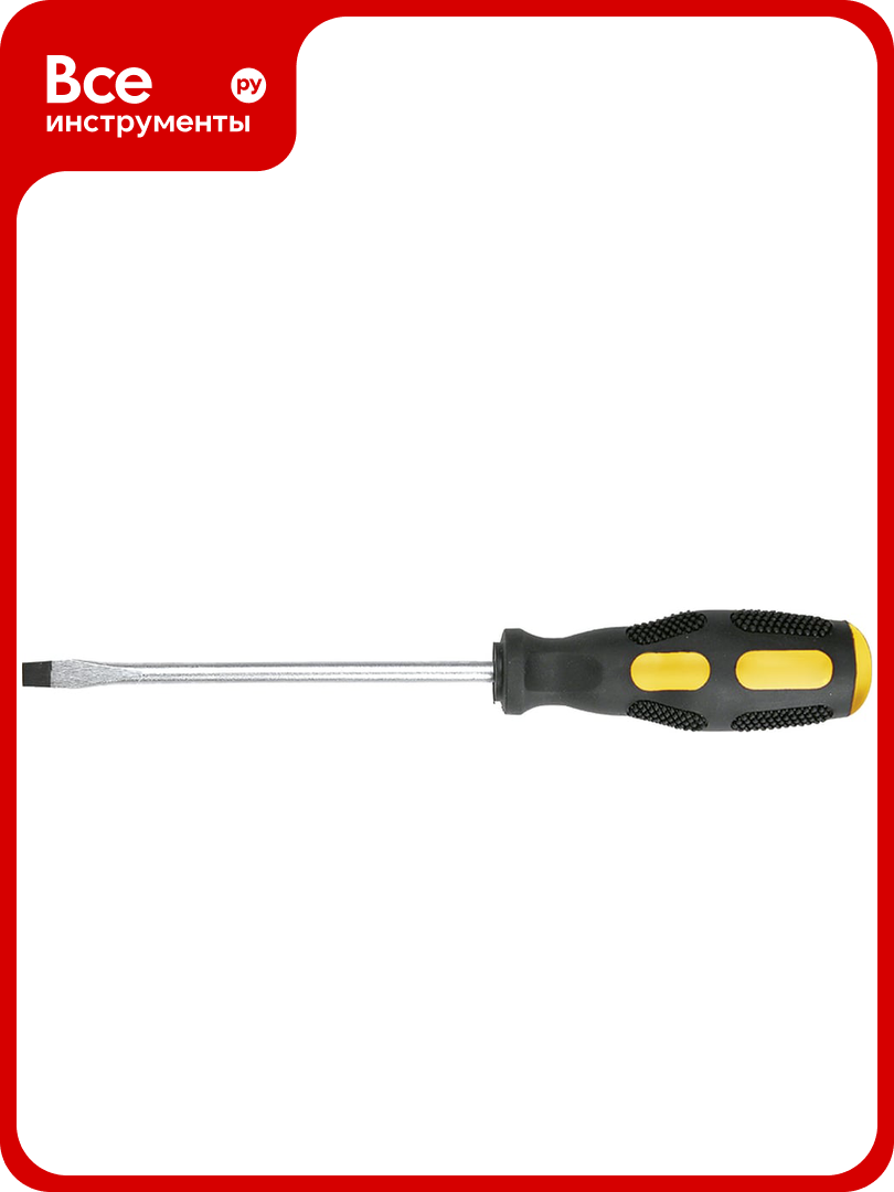 Шлицевая отвертка Top Tools 4.0x100мм 39D641, с отверстием для подвески