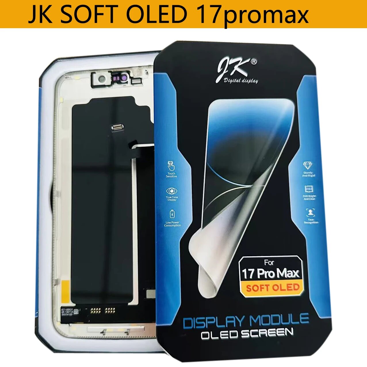 Дисплейный модуль JK OLED LCD с тачскрином для iPhone 16 Pro, 15, 12 Pro, 14 Pro, 15 Pro, 17 Pro Max, 13, 14 – полная замена экрана 12promax JK SOFToled