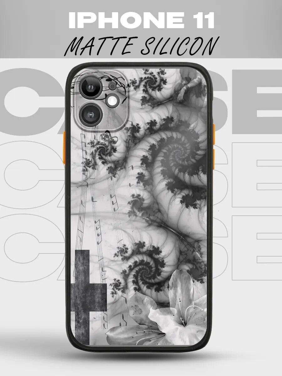 Черный матовый чехол на iPhone 11 Y2K pinterest