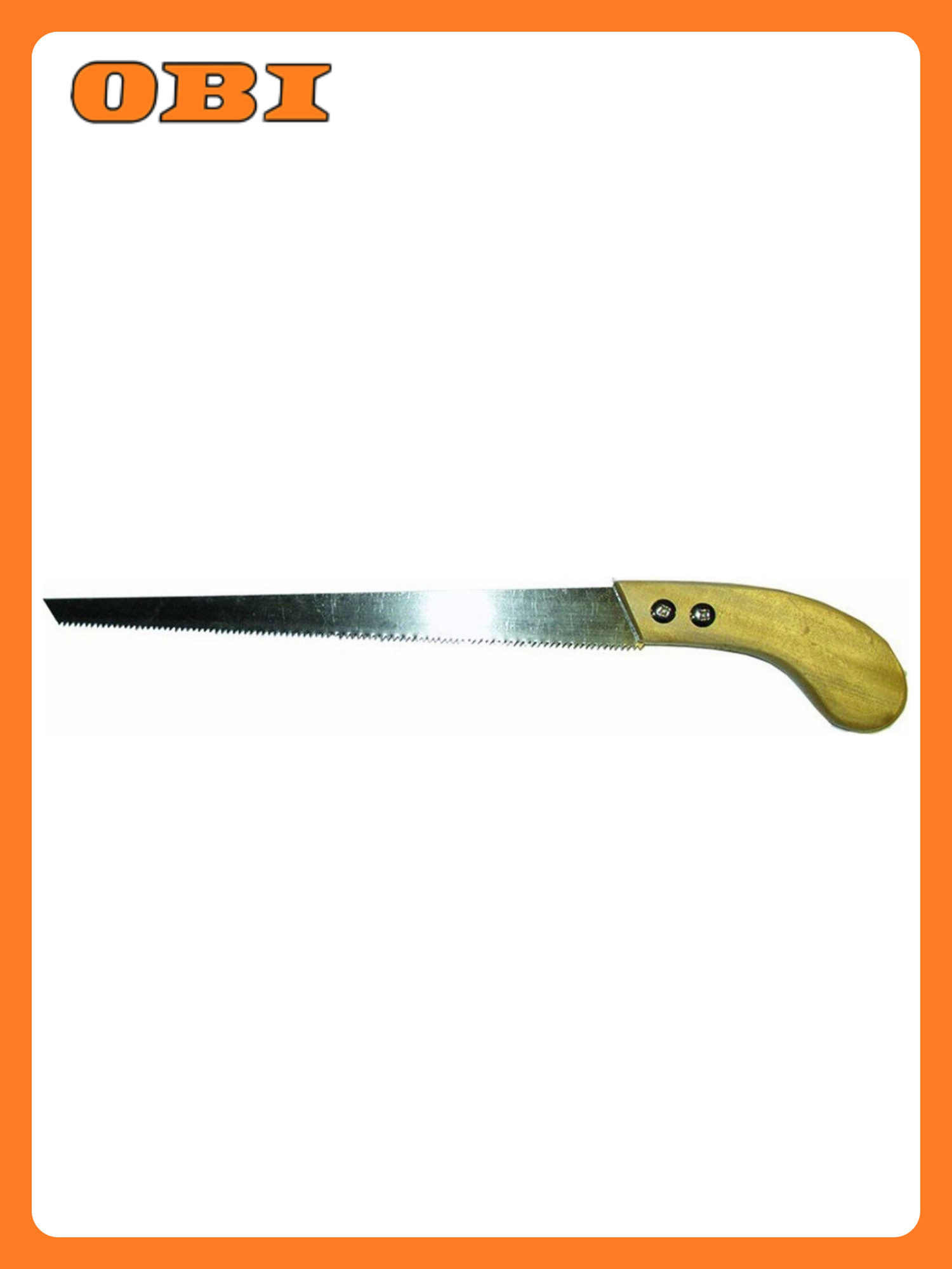 Ножовка 4607046718959, по дереву, с деревянной ручкой, 30 см