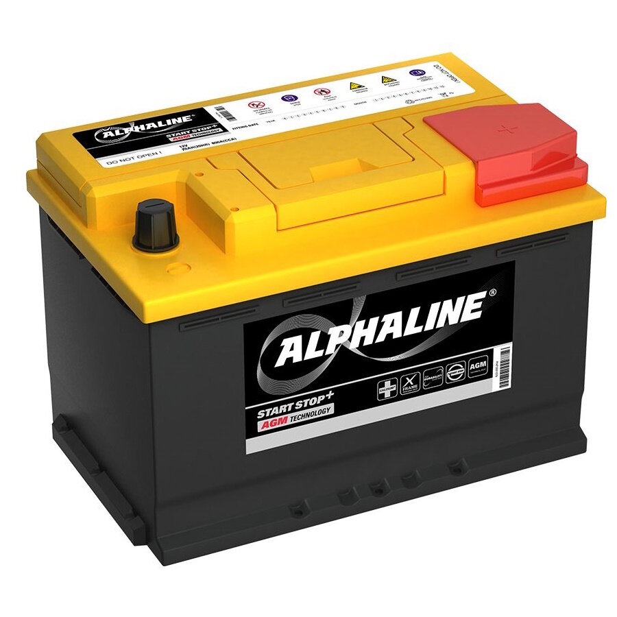 Аккумулятор ALPHALINE AGM 70R (12В 70Ач 760А 276х175х190мм) обр. пол.