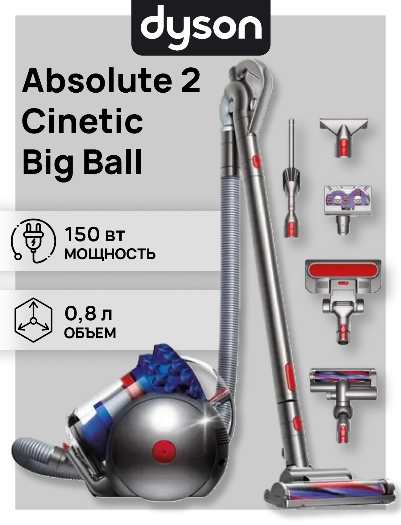 Пылесос напольный Dyson Cinetic Big Ball Absolute 2 CY28 Grey/Blue