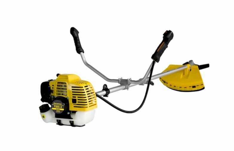 Мотокоса CHAMPION Т333-2 (0.9кВт/1.22л. с,32.6см3, разъемн. прямая штанга U-ручка, леска 2.5мм,7.6кг)