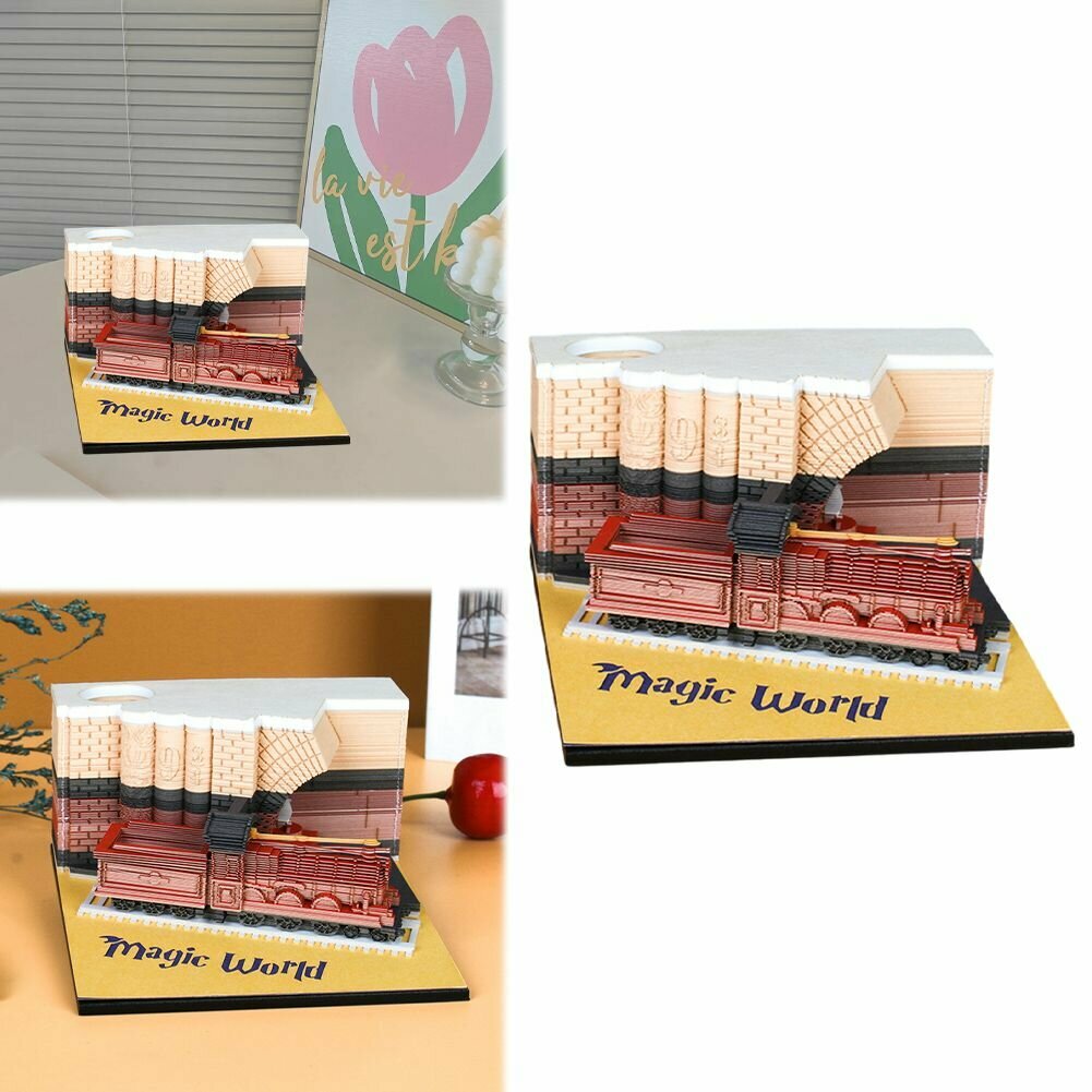 Бумажная модель для сборки Модель Поезд, 87 мм