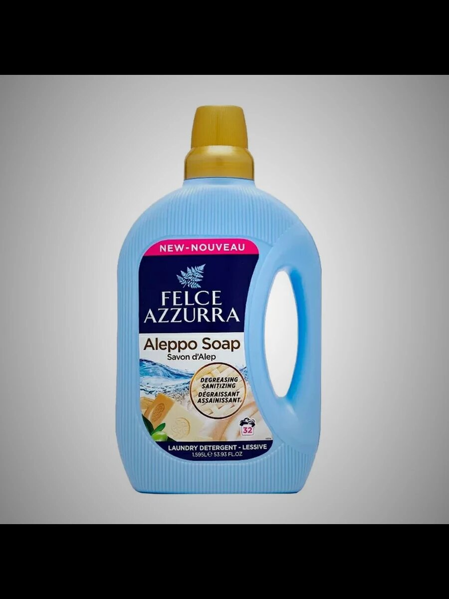 FELCE AZZURRA Sapone Di Aleppo Washing Liquid, Жидкое моющее средство для стирки белья Алеппское мыло 1,6 л