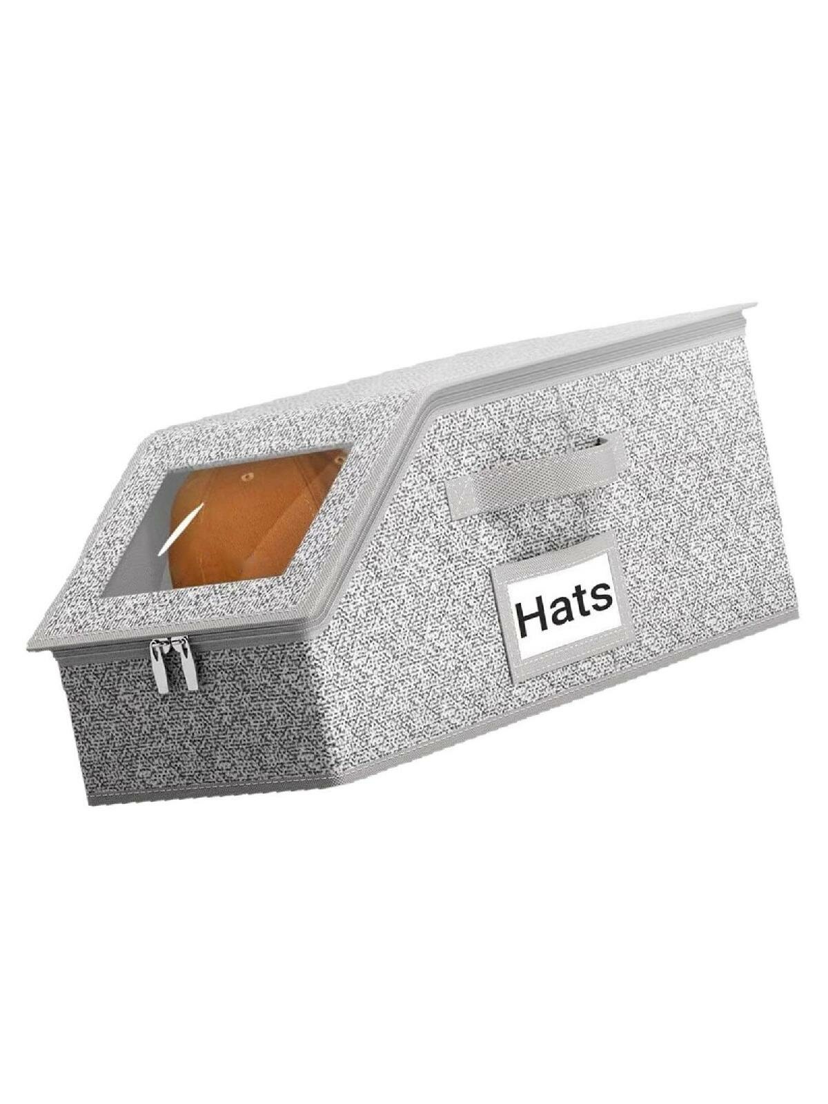 Коробка-Органайзер Для Шапок Складной Пылезащитный Контейнер Для Хранения Нескольких Шляп