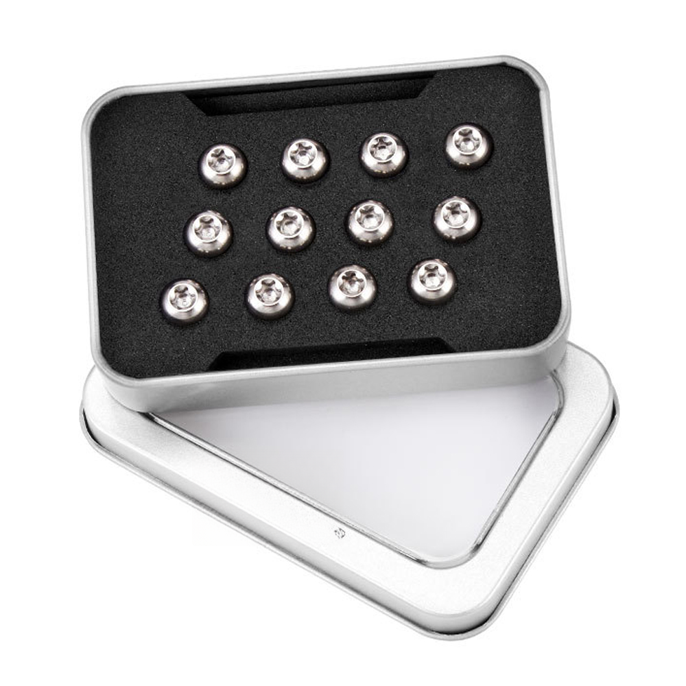 Гайки для дисковых тормозов Mountain Bike T25 Набор 12шт Titan-сплав Гайки для ротора тормоза велосипеда M5x10mm Вспомогательный деталь для велосипеда черный, разноцветный, золотистый, серебристый