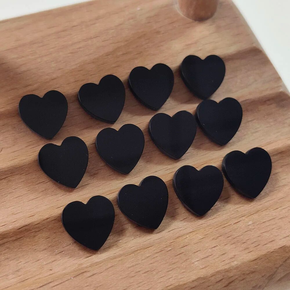 Черный агат сердцевидная бусина 8-10 мм 10x2mm 50pcs