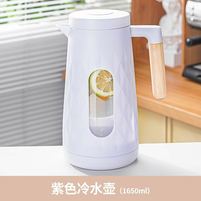 Высокотемпературный кувшин для холодной воды, бытовой стеклянный, пищевой, взрывобезопасный, большой емкости, белый, открытый, холодильный кувшин для холодной воды, ведро для хранения воды