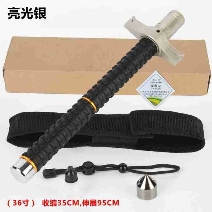 Солидный 95-дюймовый самооборонный стик, антирезной телескопический дубинка, легальный автомобильный самооборонный оружие для мужчин и женщин, боевые принадлежности