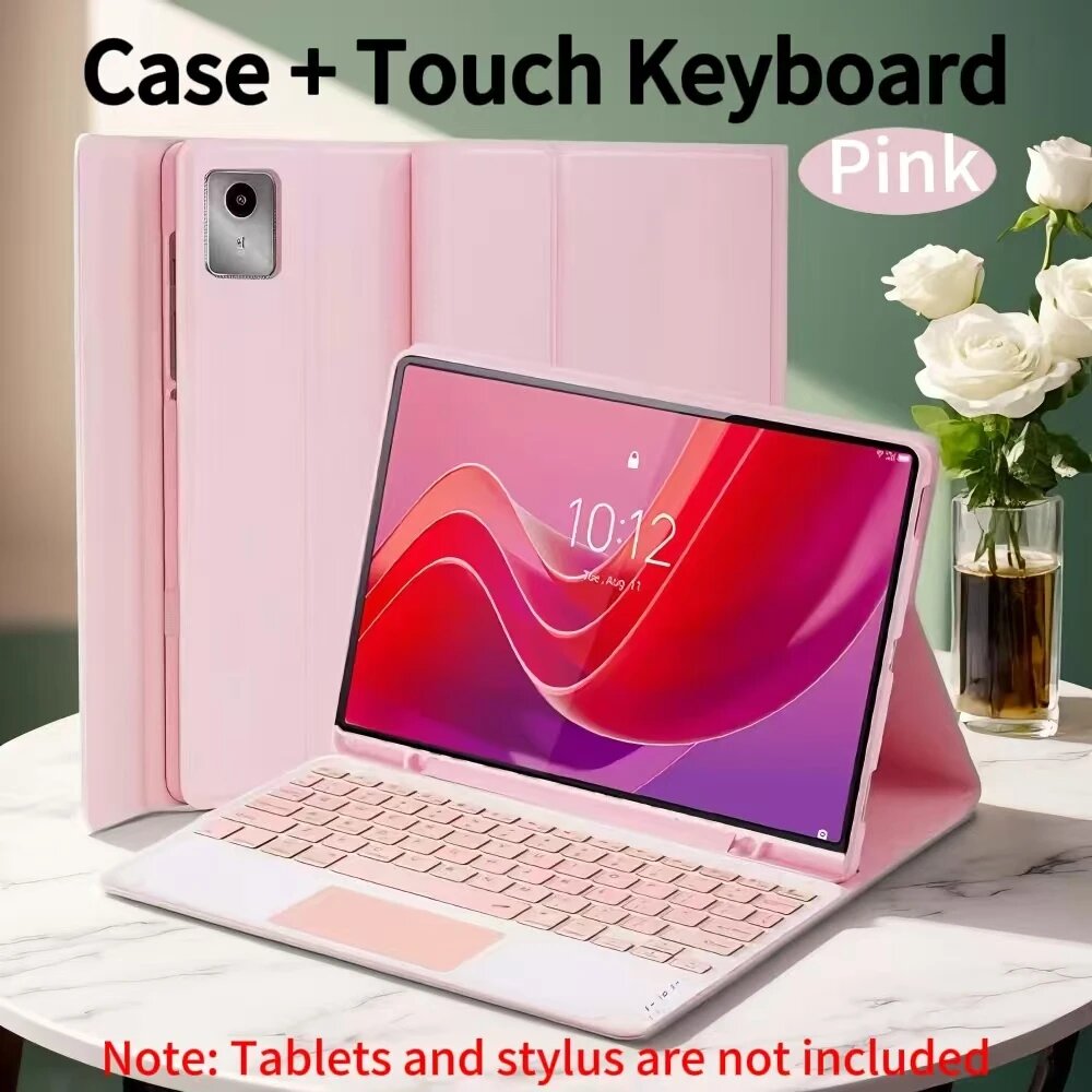 Розовый чехол-клавиатура Lenovo Xiaoxin Pad 11, English