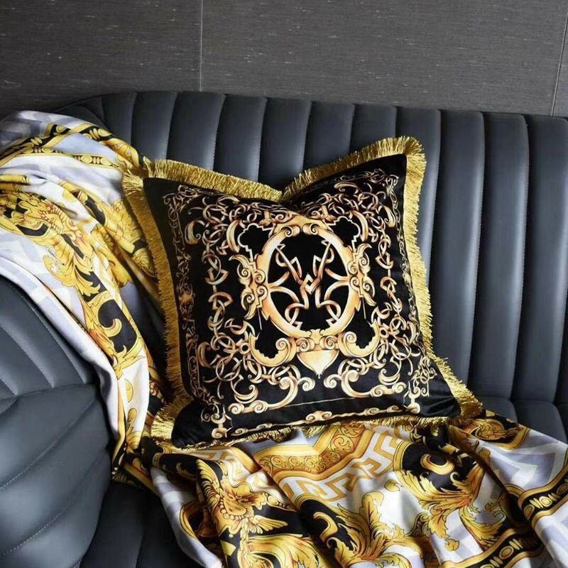 Подушка с кисточками в европейском стиле, чехол для подушки в отель, офис, KTV, модель для дивана, подушка для комнаты