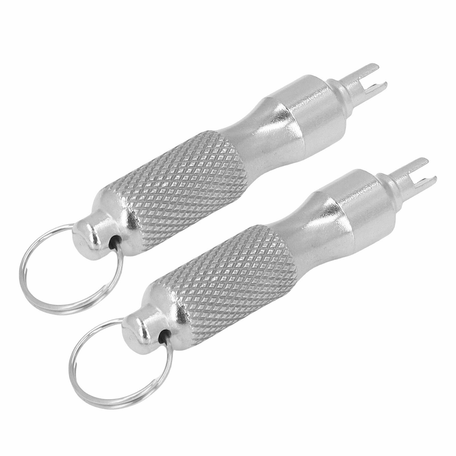 Инструмент для удаления вентильного ядра 2 штуки с брелоком из нержавеющей стали портативный инструмент для вентиляционных стеблей шин для ремонта велосипедов автомобилей мотоциклов