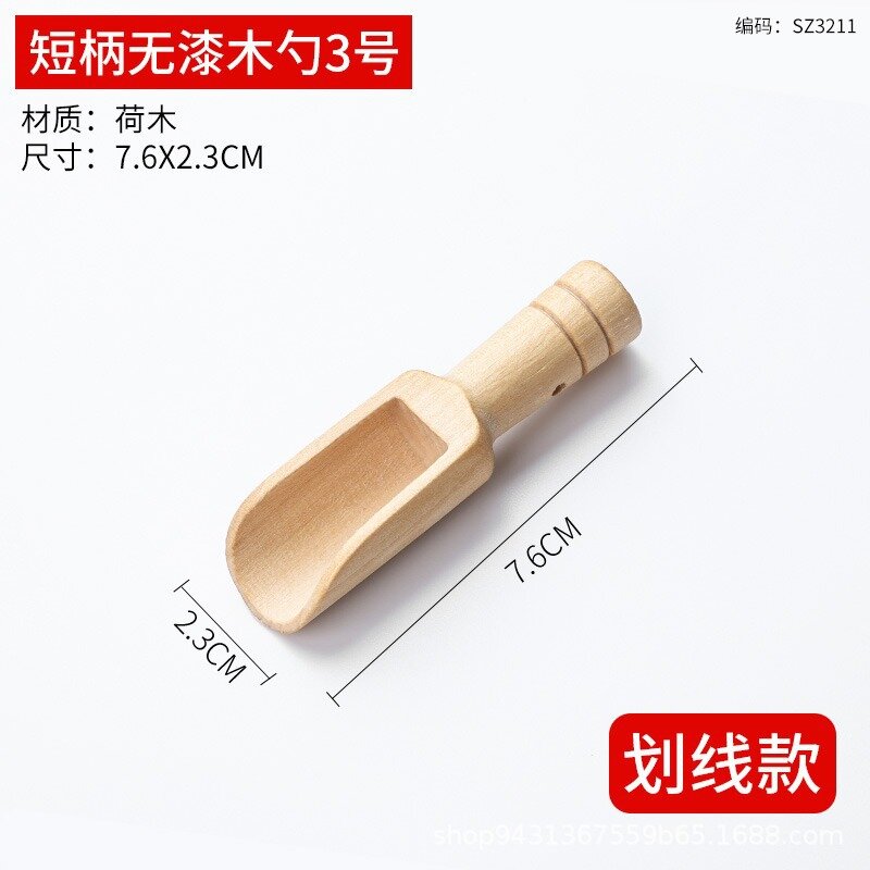 Ложка из массива дерева, чайная ложка, неокрашенная деревянная ложка для меда, мерная ложка для кофе, мерная ложка для