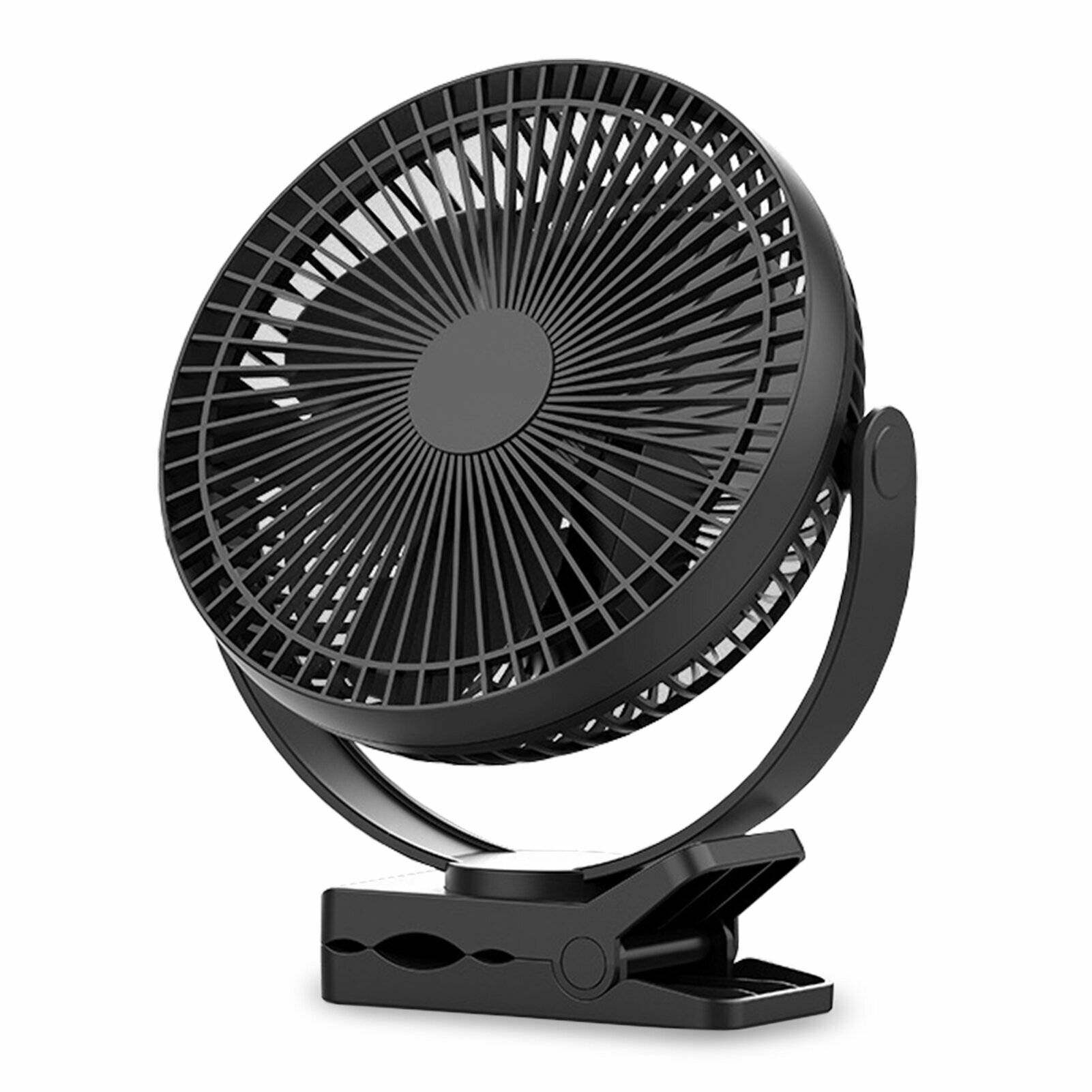 Клеевой вентилятор Quiet Electric Fan Battery Operated Desk Fan для помещений и улицы, дома, спальни, офиса, 2 в 1 дизайн, 360° вращение, 4 скорости, 5000mAh / 10000mAh аккумулятор, 14*5.5*18cm / 21.7*5.5*25.6cm, 1 вентилятор, 1 USB кабель, 1 инструкция