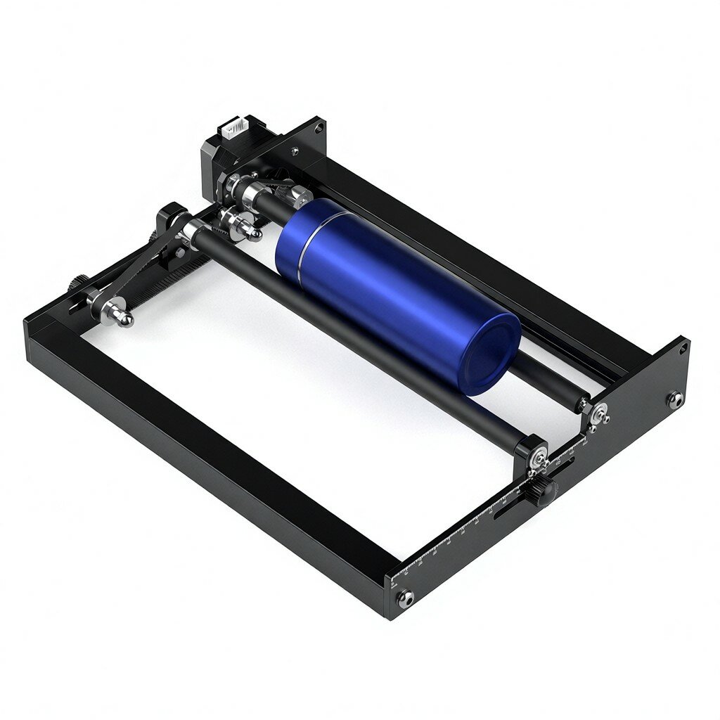 SCULPFUN Rotary Roller Engraver Y-axis Rotary Roller 360° Rotating для диаметра гравировки 6-150 мм для гравировки цилиндрических объектов банок, размер продукта 27x22x5cm, вес упаковки 1.5KG, в комплект входят 1× Roller Device, 1× A Type Wiring, 1× B