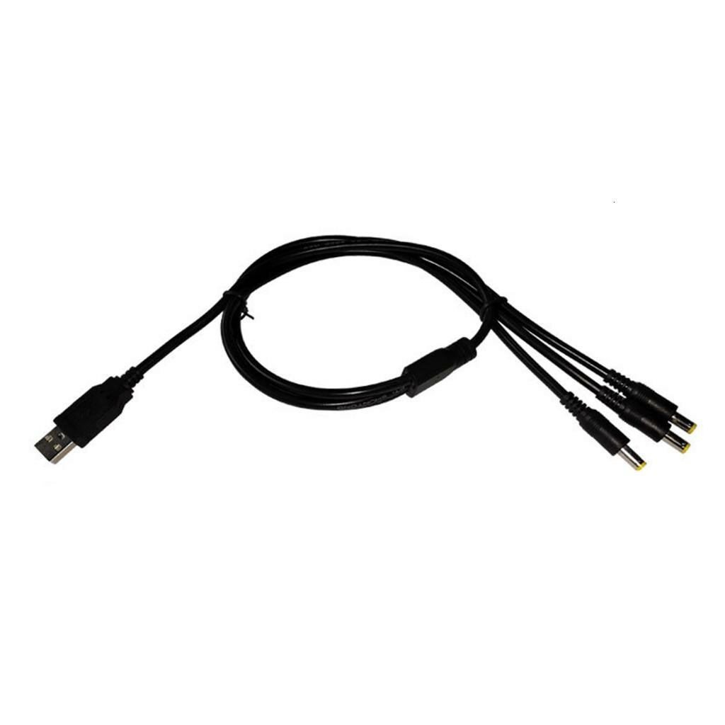 USB кабель питания 5.5x2.5 мм, Один на троих