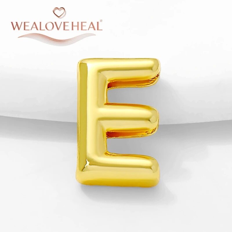 WEALOVEHEAL Позолоченные латунные буквы для браслетов E