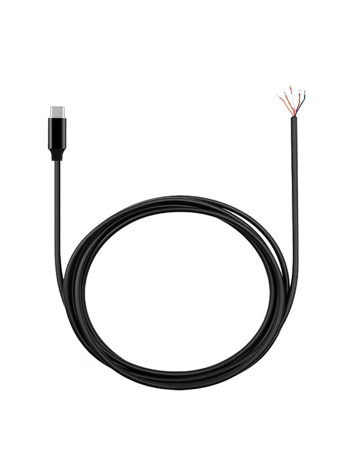 Сменный соединительный кабель Type C от штекера к стерео TRRS, линия с открытым концом, линия с оголенным проводом для ремонта гарнитуры наушников