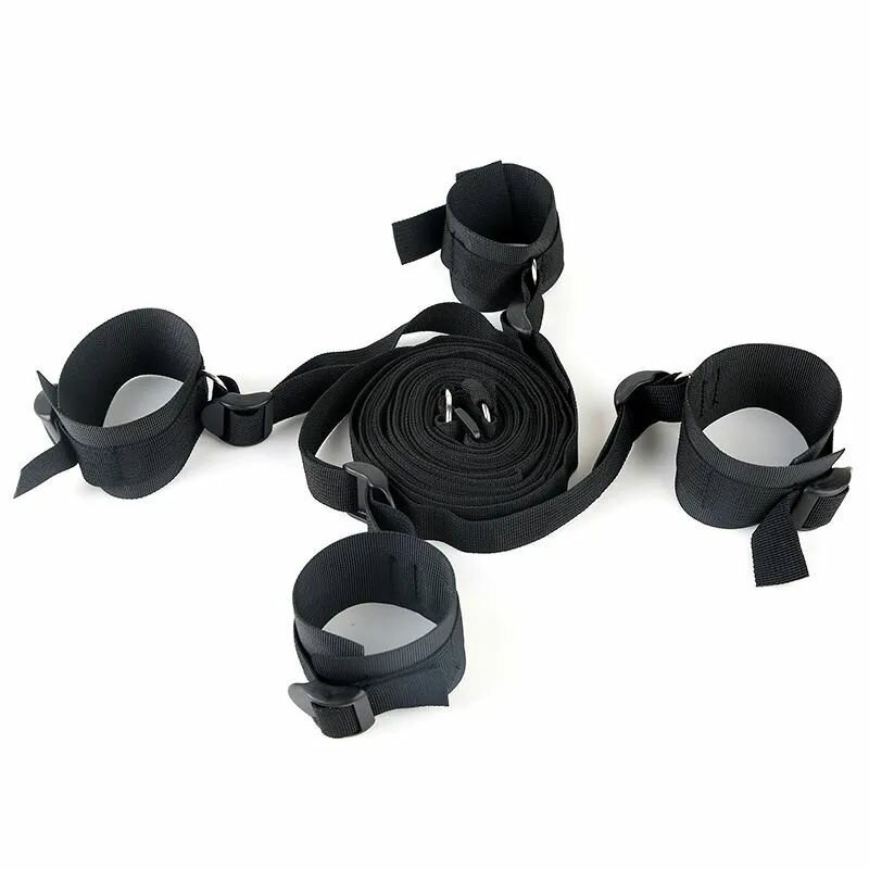 БДСМ набор для кровати, фиксаторы для рук и ног, манжеты для ног, наручники, оковы, бандаж БДСМ для связывания ног и рук, комплект для ролевых игр-