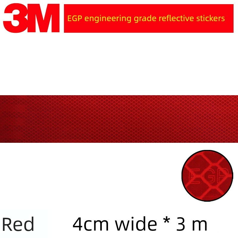 3M EGP Инженерный класс отражающая лента красная ширина 4 см длина 3 м безопасная полоса