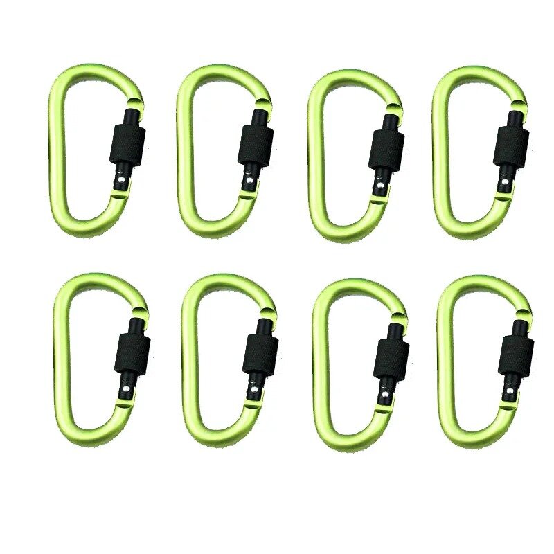 8шт висит алюминиевый карабинер d-кольцо брелок брелок кемпинг Snap Hook Kit