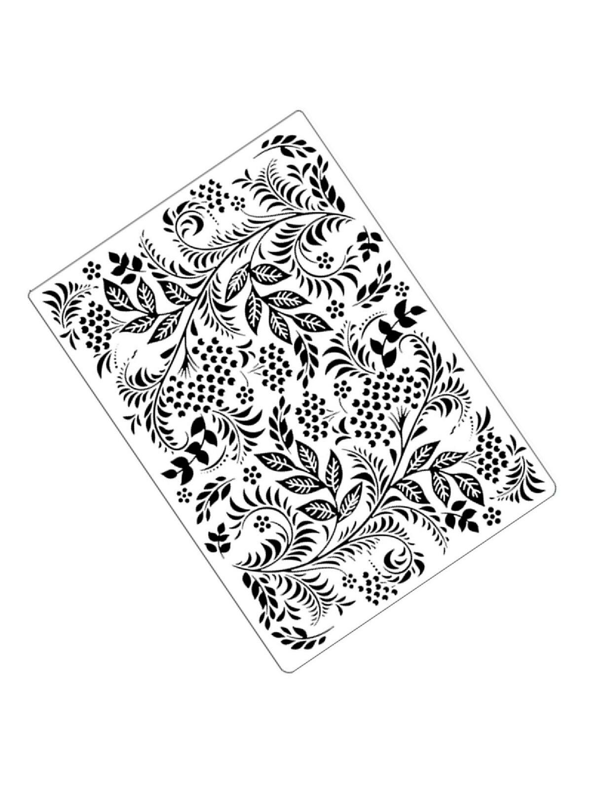 Папка с текстурированным тиснением Шаблоны в виде цветочных листьев Трафареты для тиснения