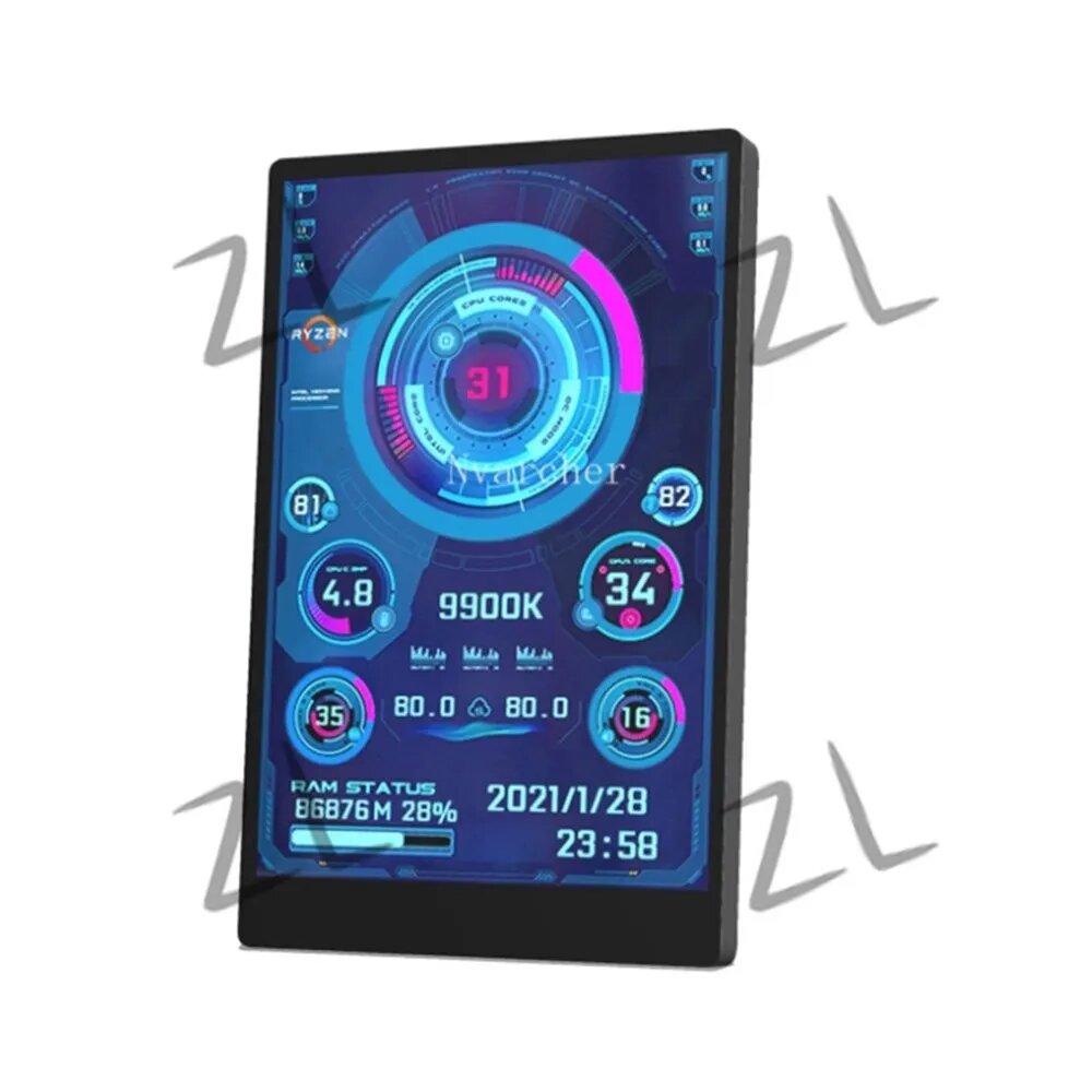 Графический экран, разноцветный