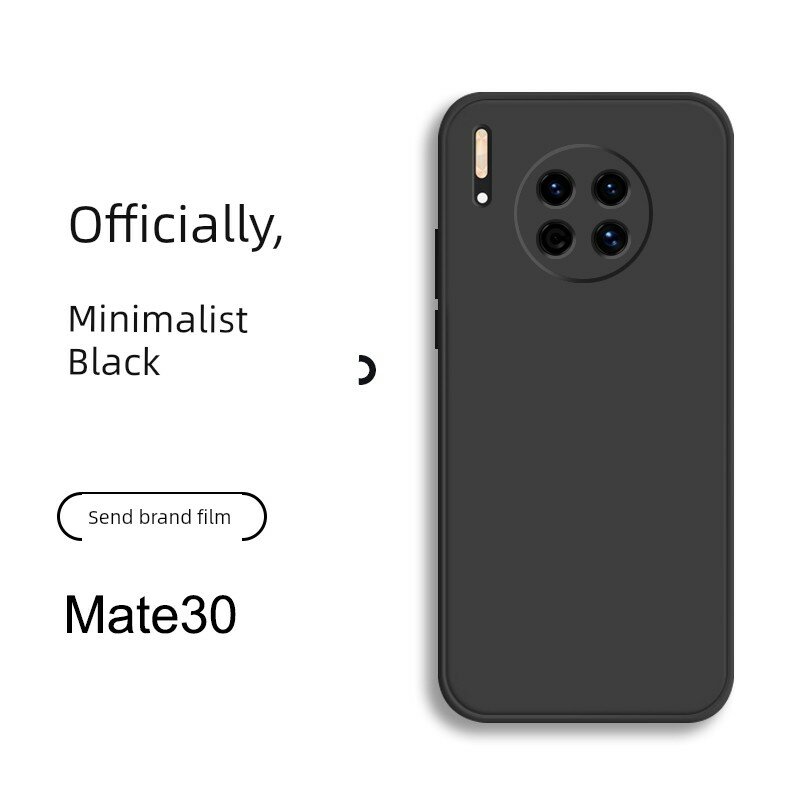 Силиконовый чехол для Huawei Mate 30E Pro 5G с полной защитой камеры, матовый черный